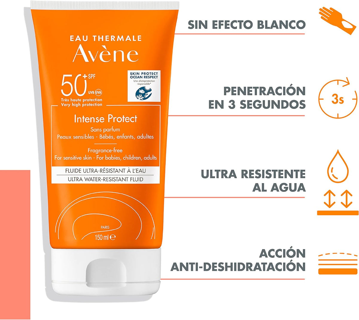 AVÈNE Protector Solar Intense Protect FPS 50, 150ml – SkinVanity