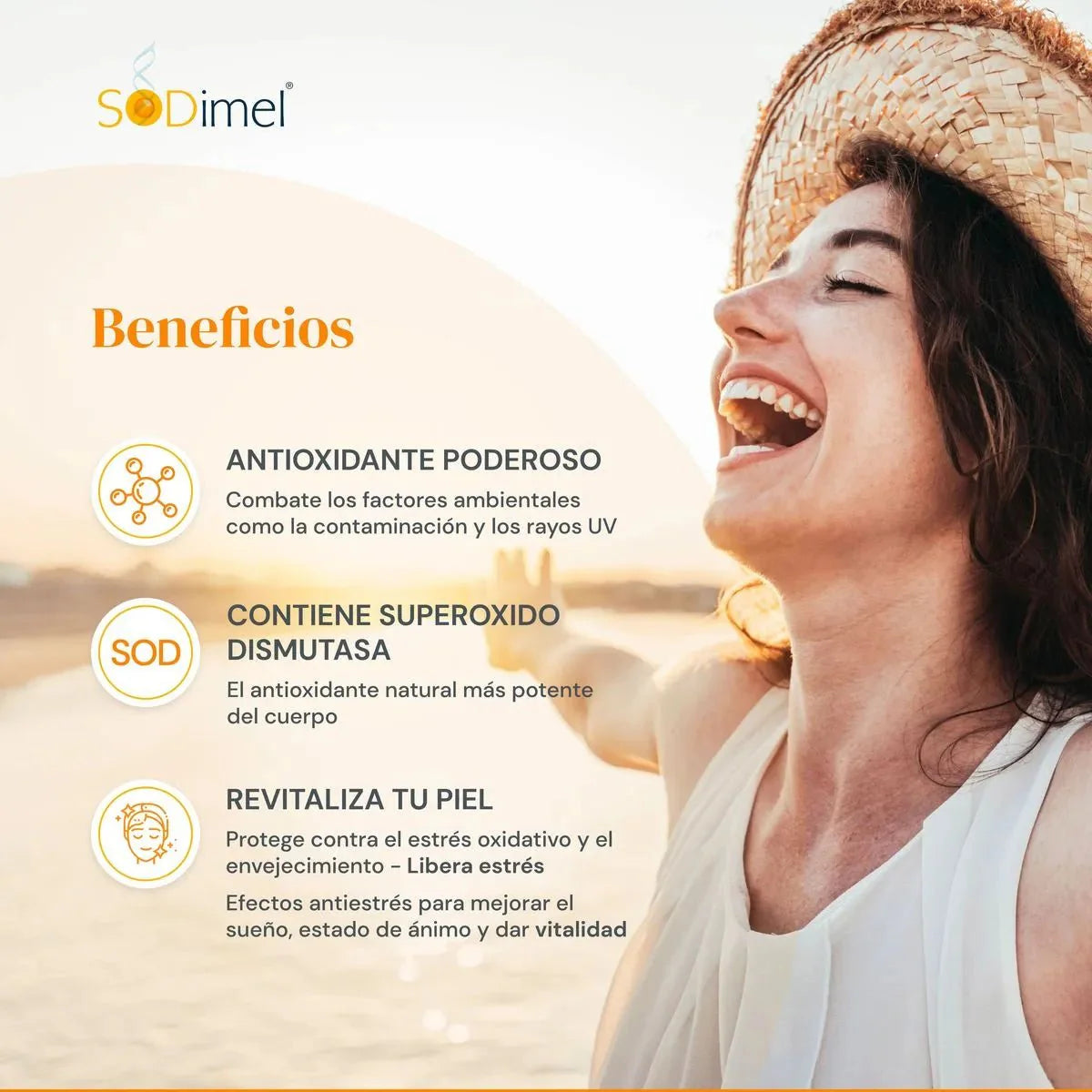 FARMAPIEL Sodimel Antioxidante 60 Cápsulas, Reduce el Estrés Oxidativo ...