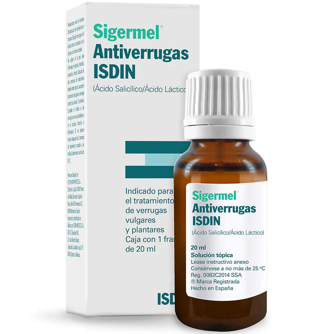 ISDIN Sigermel Solución Antiverrugas Vulgares y Plantares, 20ml ...