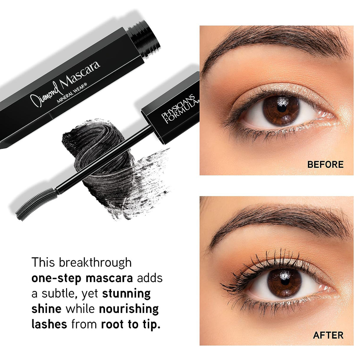 PHYSICIANS FORMULA Mineral Wear Diamond Mascara Black 8.5ml – SkinVanity